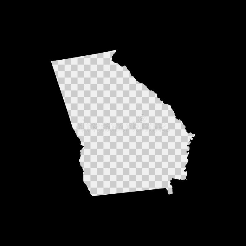 Georgia US State Stencil Map. Laser Cutting Template on Transparent ...
