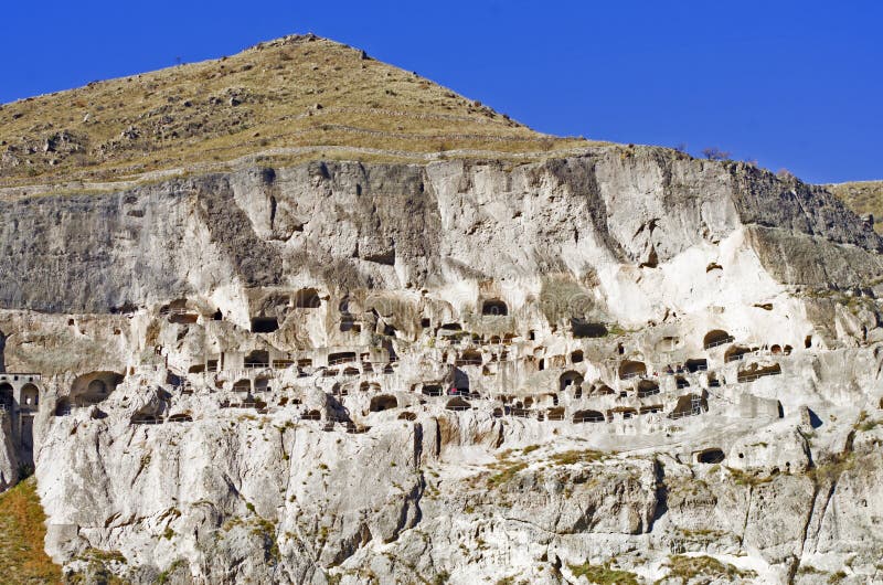 Vardzia - cave monastery stock image. Image of civilization - 130695853