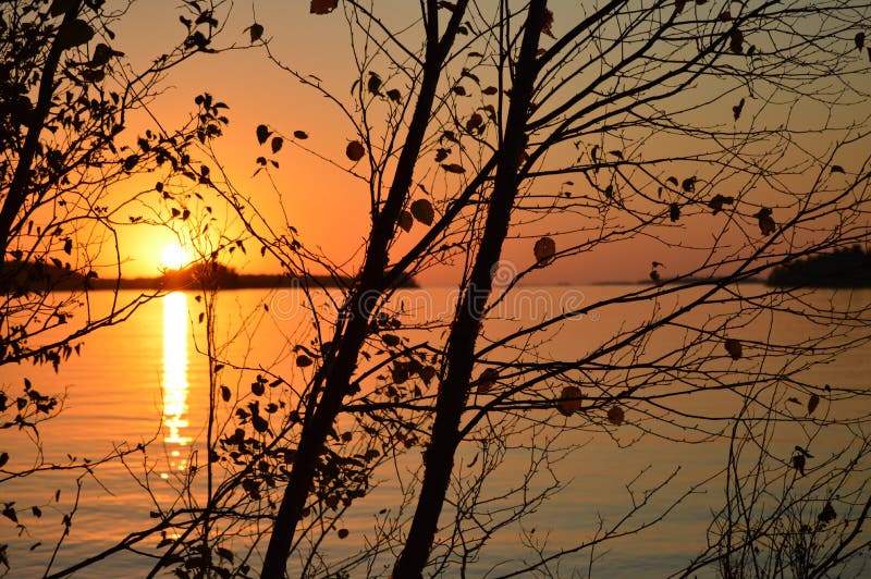 Georgian Bay Fall Sunset stock photo. Image of killbear - 60828528