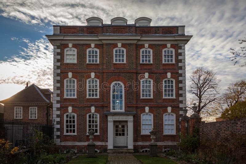 Georgian Building Made from Red Brick Rainham Hall Stock Photo - Image ...
