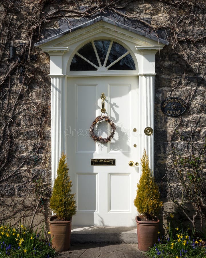 Classic Georgian Front Door Stock Image - Image of door, reside: 19245487