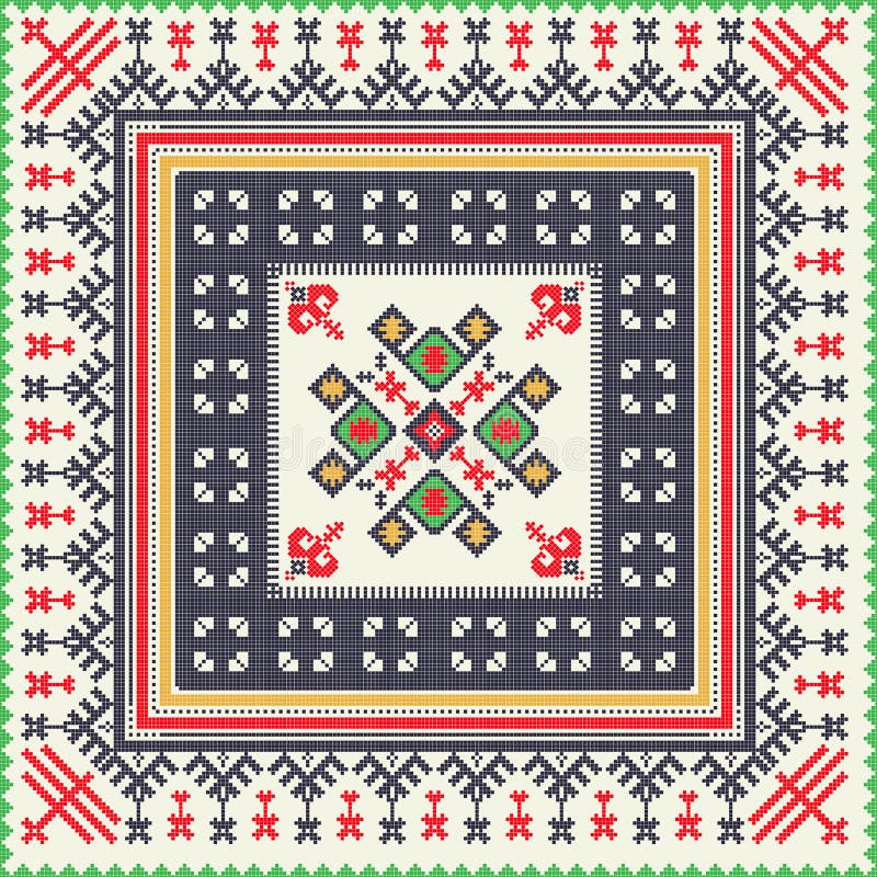 Georgian Embroidery Pattern 10 Stock Vector - Illustration of ornament ...