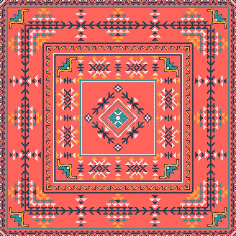 Georgian Embroidery Pattern 11 Stock Vector - Illustration of carpet ...