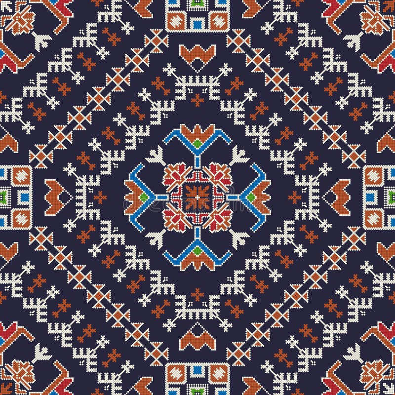 Georgian Embroidery Pattern 10 Stock Vector - Illustration of ornament ...