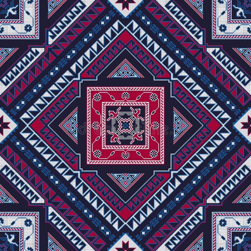 Georgian Embroidery Pattern 25 Stock Vector - Illustration of carpet ...