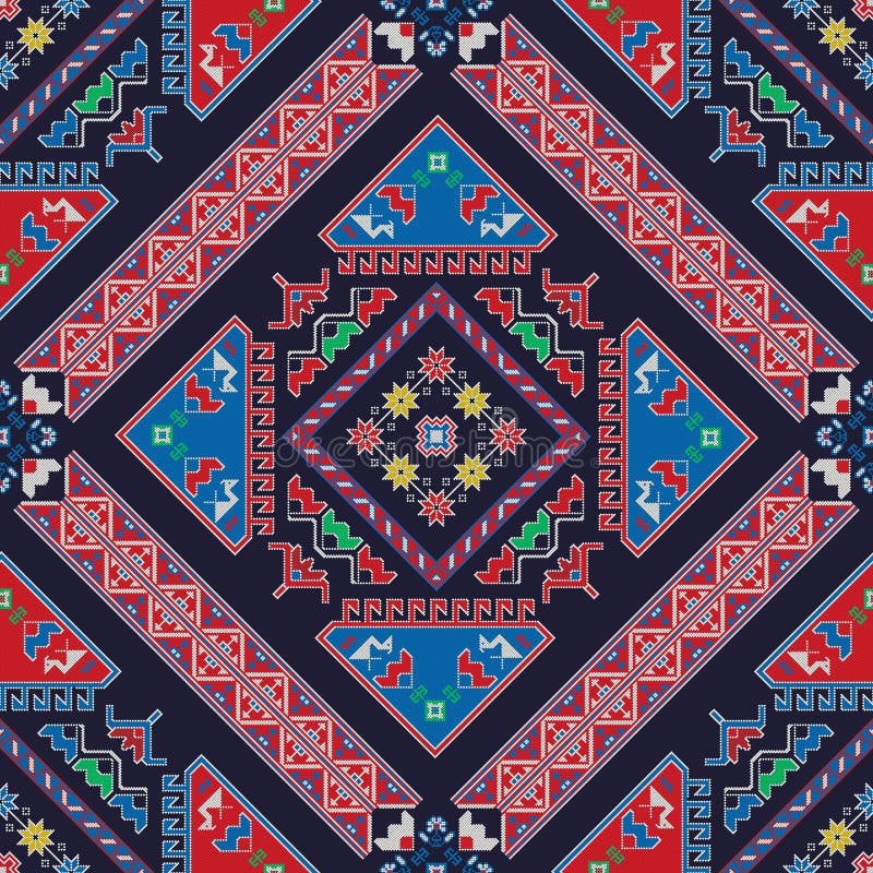 Georgian Embroidery Pattern 26 Stock Vector - Illustration of eastern ...