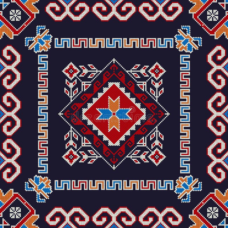 Georgian Embroidery Pattern 27 Stock Vector - Illustration of design ...