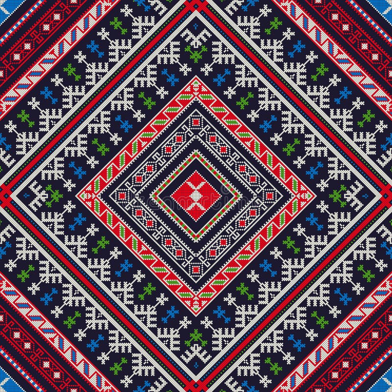 Georgian Embroidery Pattern 28 Stock Vector - Illustration of kazakh ...