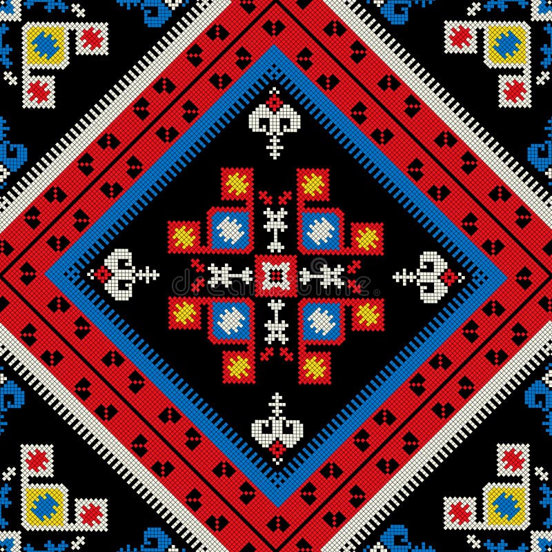 Georgian Embroidery Pattern 29 Stock Vector - Illustration of folk ...