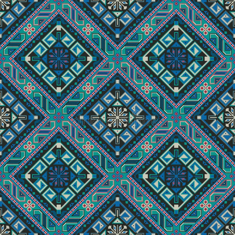 Georgian Embroidery Pattern 34 Stock Vector - Illustration of wool ...