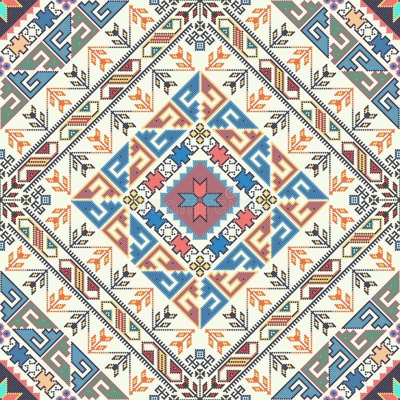 Georgian Embroidery Pattern 38 Stock Vector - Illustration of fashion ...