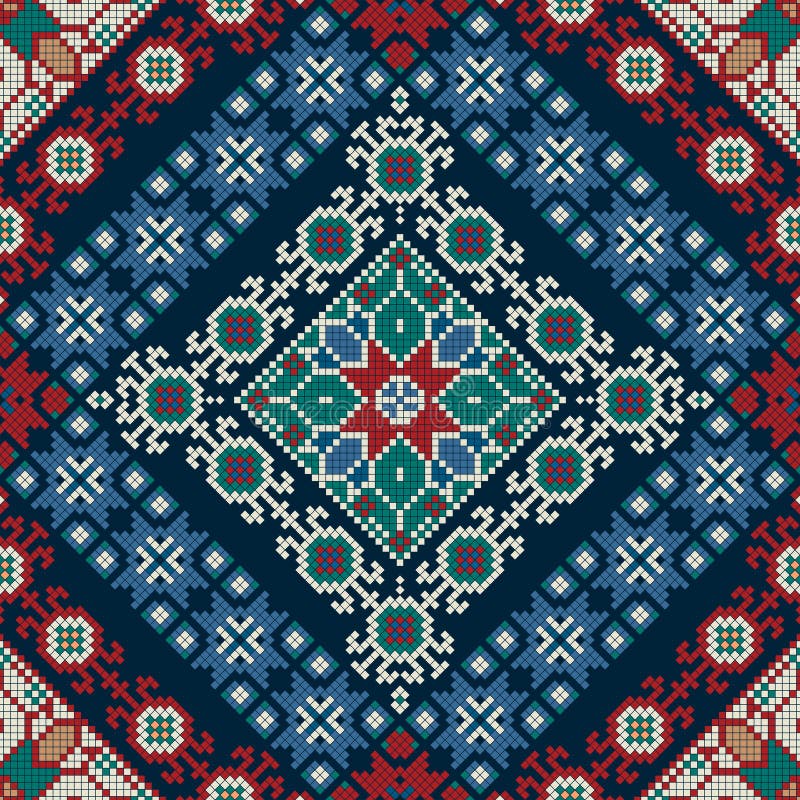 Georgian Embroidery Pattern 42 Stock Vector - Illustration of vector ...