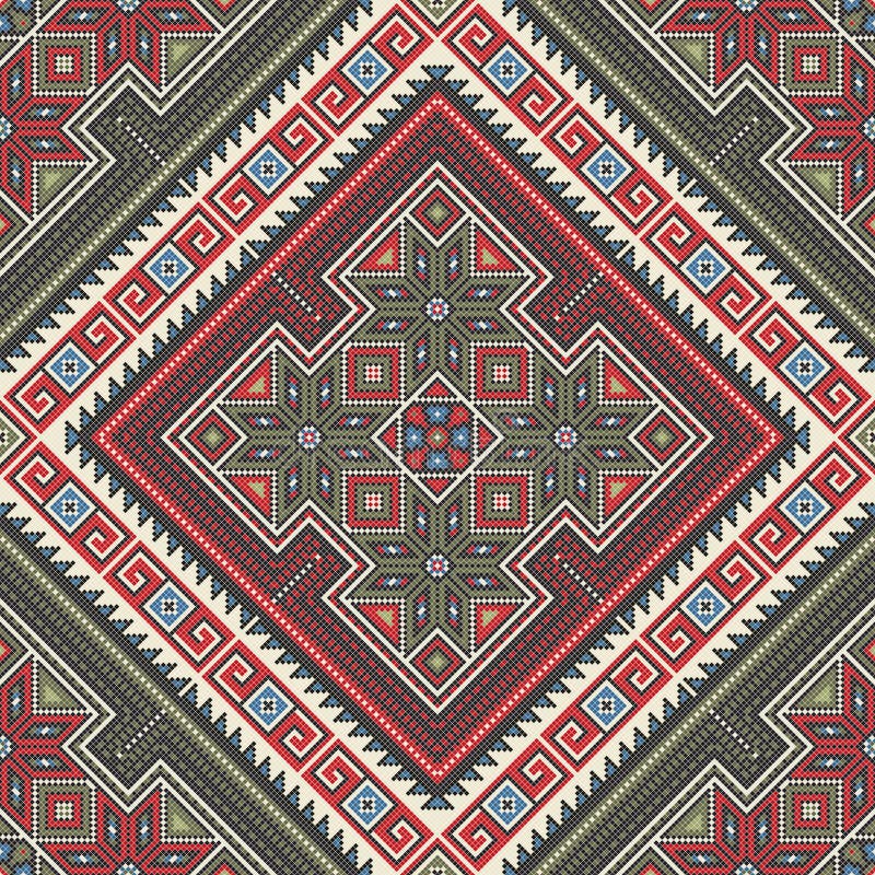 Georgian Embroidery Pattern 46 Stock Vector - Illustration of ...