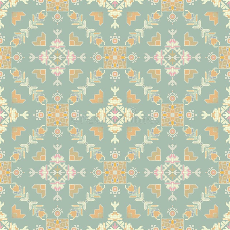 Georgian Embroidery Pattern 48 Stock Vector - Illustration of eastern ...