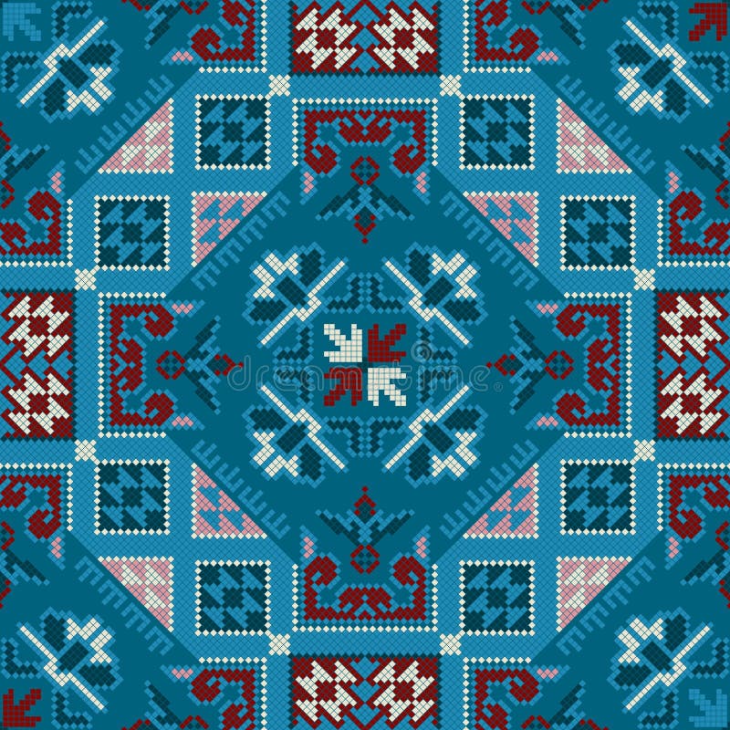 Georgian Embroidery Pattern 50 Stock Vector - Illustration of kilim ...