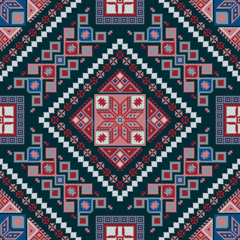 Georgian Embroidery Pattern 54 Stock Vector - Illustration of motif ...