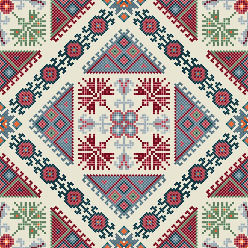 Georgian Embroidery Pattern 42 Stock Vector - Illustration of vector ...