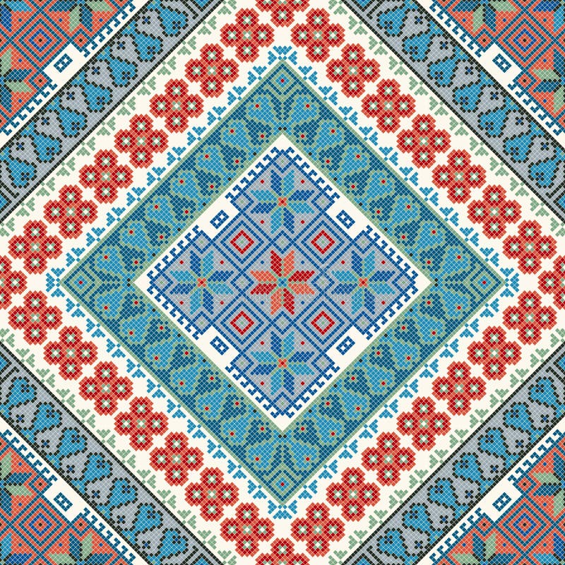 Georgian Embroidery Pattern 65 Stock Vector - Illustration of afghan ...