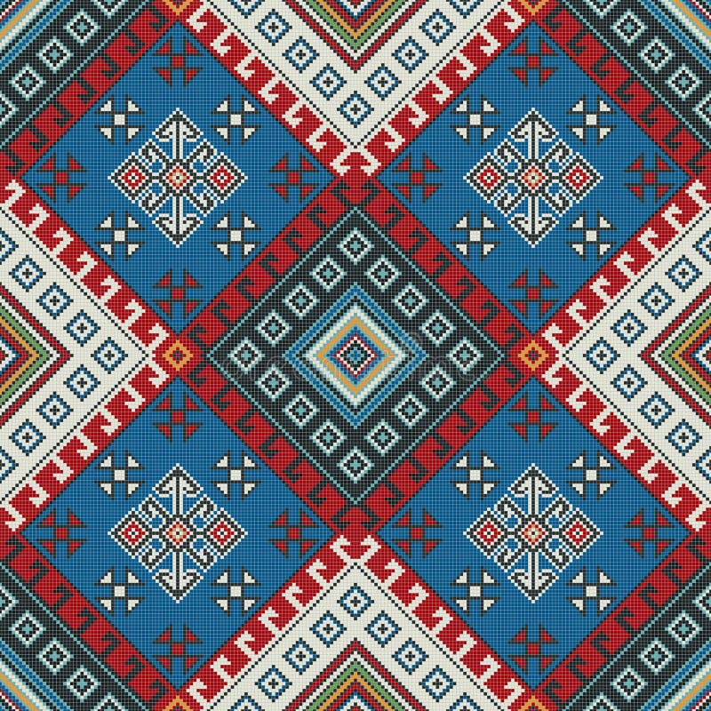 Georgian Embroidery Pattern 77 Stock Vector - Illustration of stitched ...