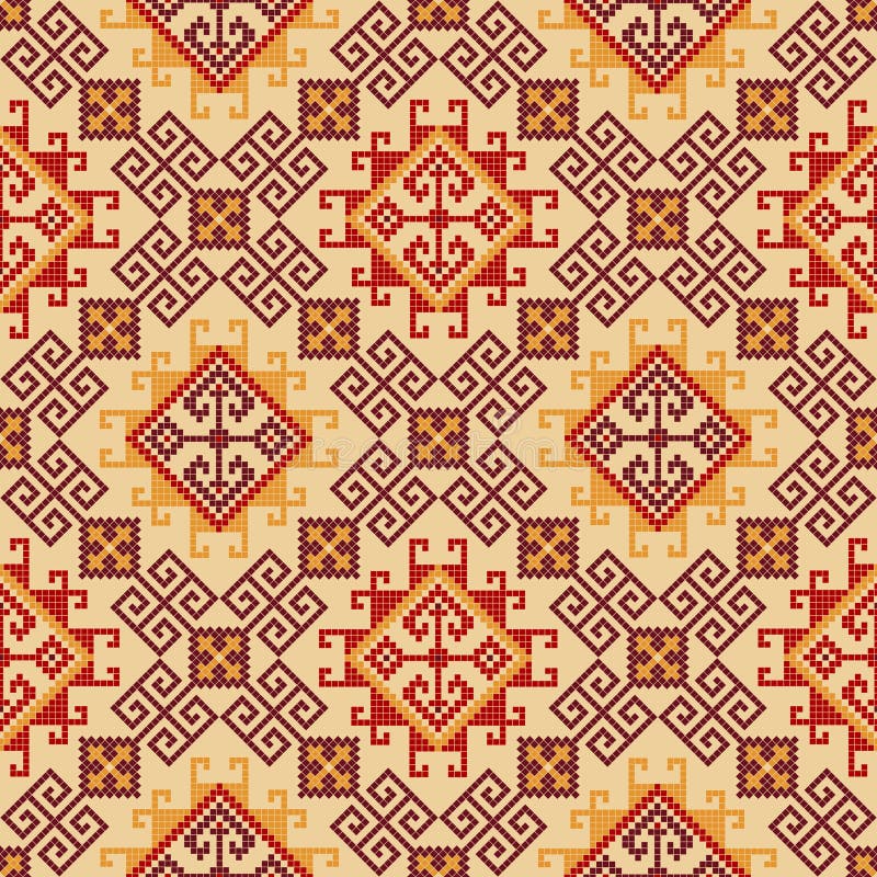 Georgian Embroidery Pattern 84 Stock Vector - Illustration of texture ...