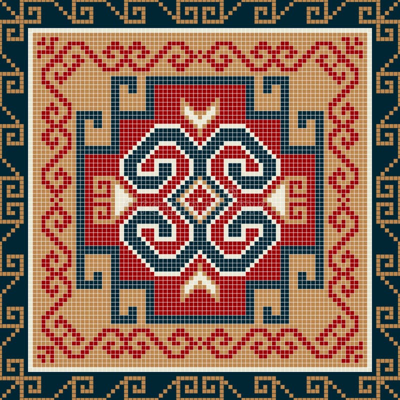 Georgian Embroidery Pattern 94 Stock Vector - Illustration of pattern ...