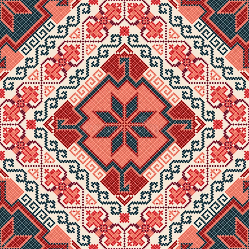 Georgian Embroidery Pattern 99 Stock Vector - Illustration of stitched ...