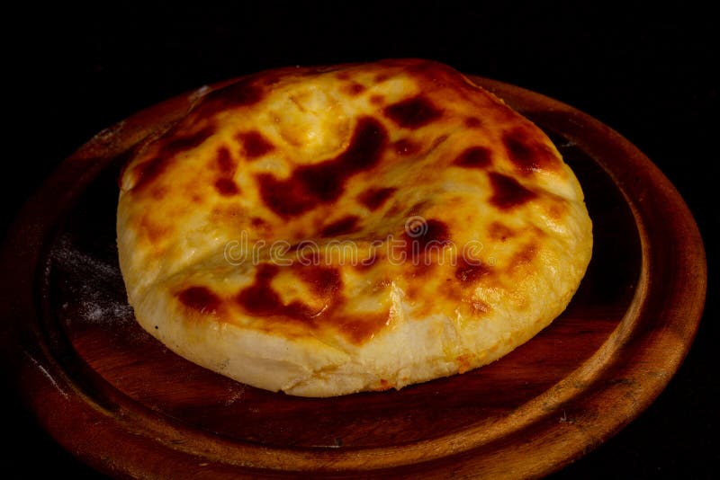 Georgian Hachapuri with Cheese Stock Photo - Image of board, hachapuri ...