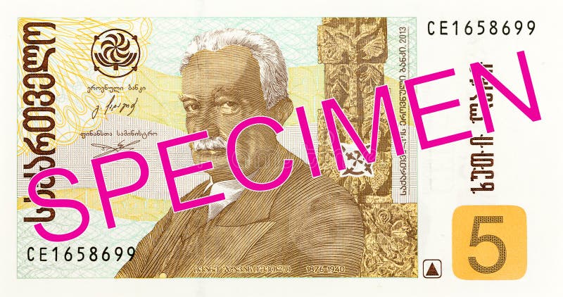 Georgian Lari Bank Notes Format-filling Background Editorial Image ...