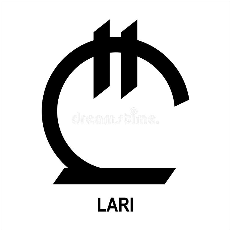 Georgia Lari Line Style Icon Stock Vector - Illustration of bank ...