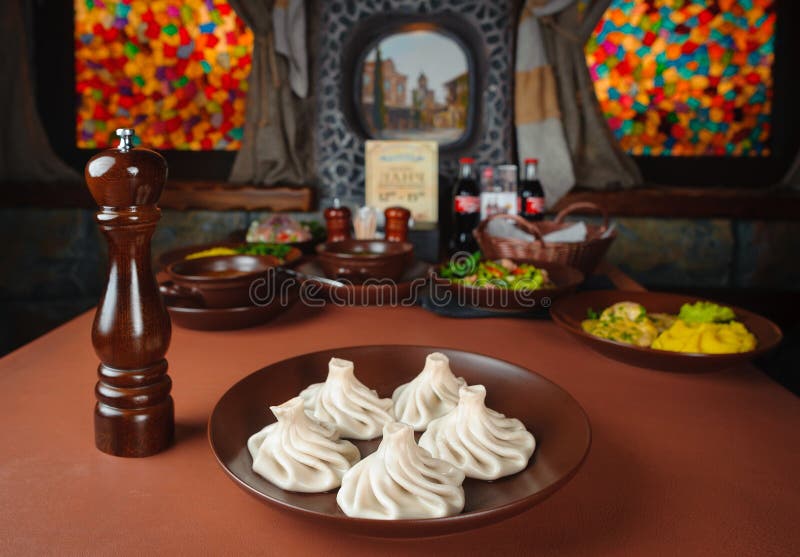 Georgian Manta Rays in a Plate on a Brown Table Stock Image - Image of ...