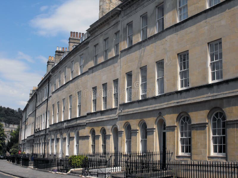 Georgian Street, Bath stock image. Image of building - 108442149