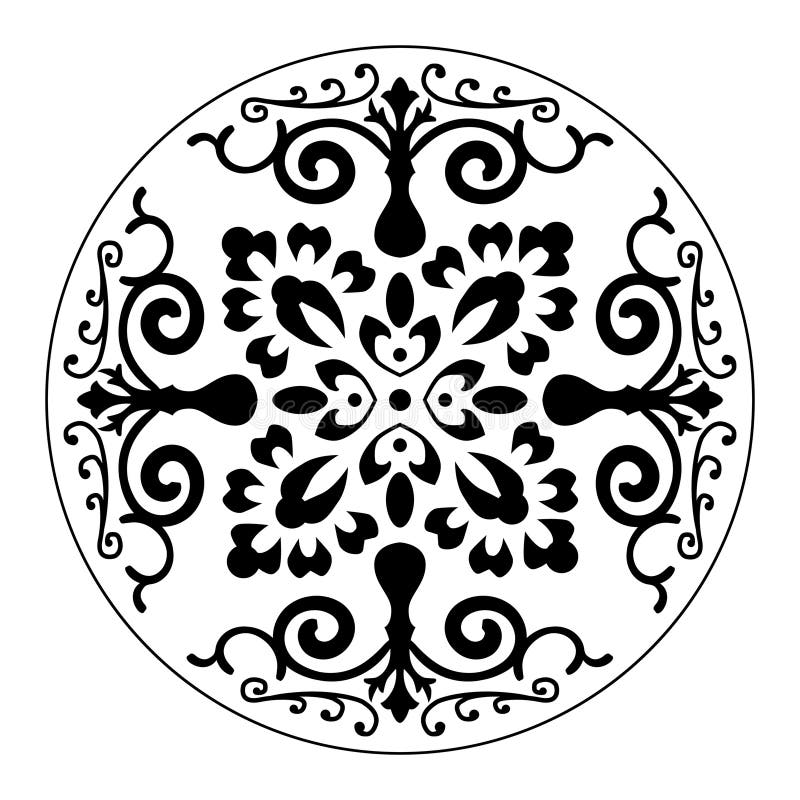 Georgian Style Pattern for Tattoo Icon Logo Background. Stock Vector ...