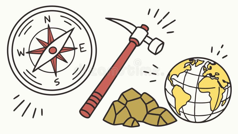 Geosciences Exploration World Discovery, Vector Design Generative AI ...