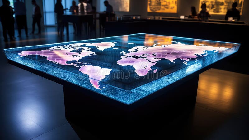 Geospatial Worldmap Technology Stock Illustration - Illustration of ...