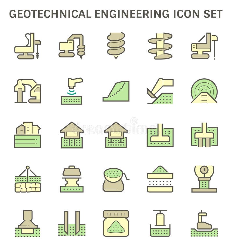 Geotechnical Engineering Icon Stock Vector - Illustration of industry ...