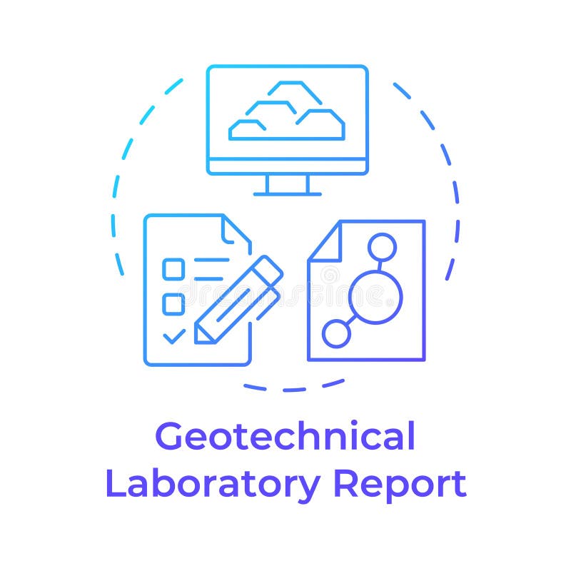 Geotechnical Laboratory Report Blue Gradient Concept Icon Stock Vector ...