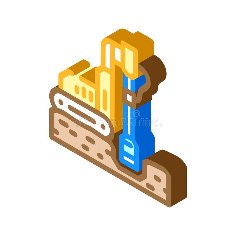 Geotechnical Study Mining Isometric Icon Vector Illustration Stock ...