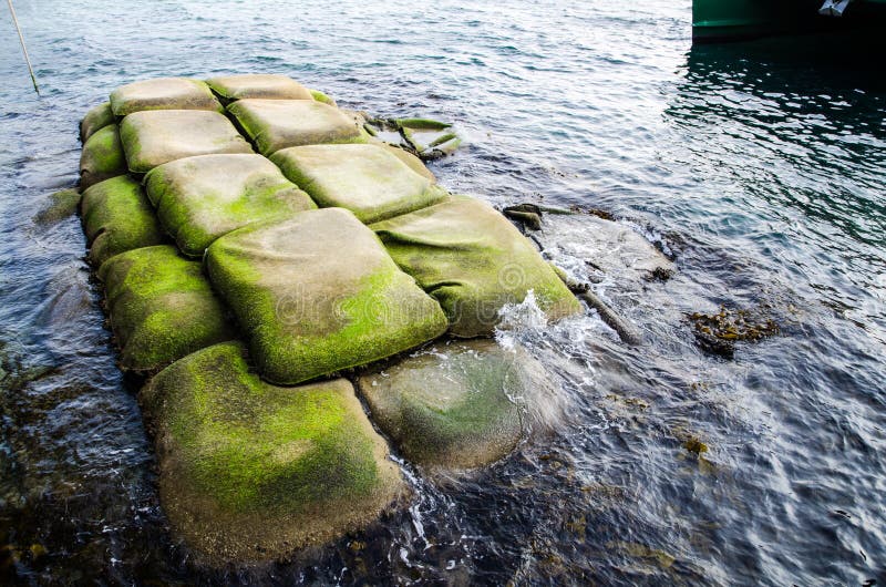 Geotextile Bags Filled on Site with Sand for Shore Coastal or River ... Geotextile Bags Filled on Site with Sand for Shore Coastal or River ...