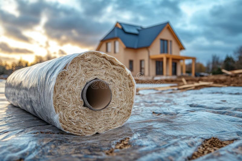 Geotextile Roll Placed on Construction Site for Drainage and Erosion ...