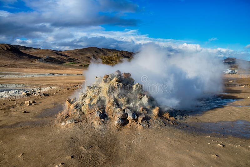 Geothermal Activities in Hverir Stock Image - Image of bubble, hverir ...