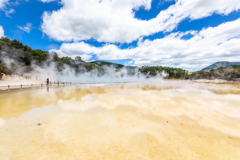 Geothermal Activity at Rotorua in New Zealand Stock Image - Image of ...
