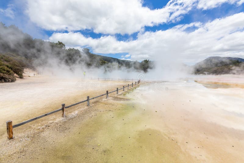 Geothermal Activity at Rotorua in New Zealand Stock Image - Image of ...
