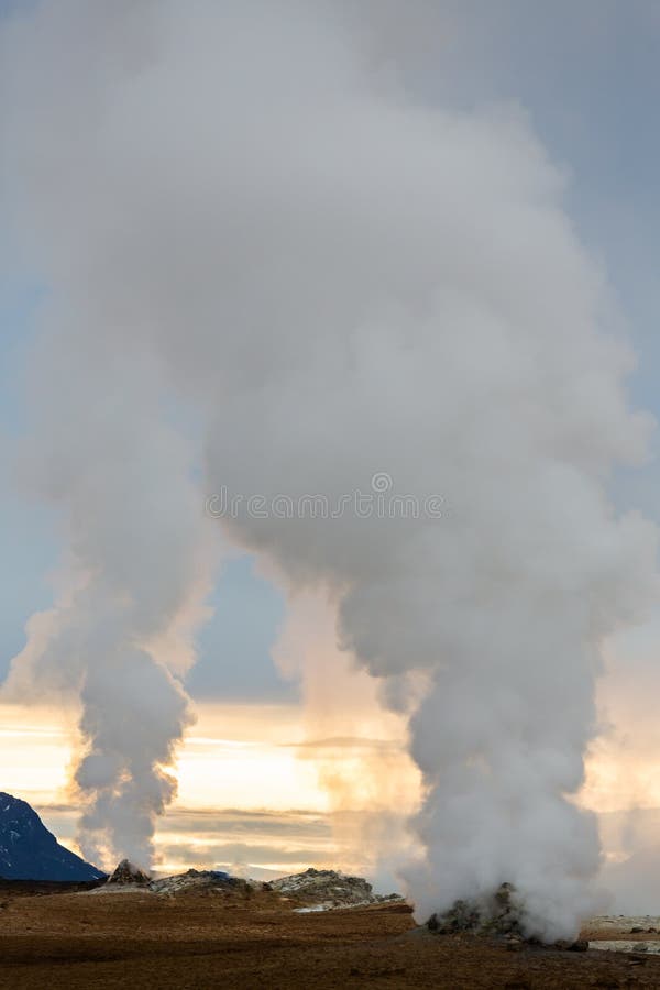 Geothermal Activity in Volcanic Area in Iceland Stock Image - Image of ...