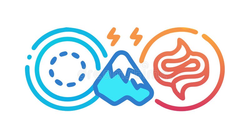 Geothermal Energy Cycle with Volcano Vector Graphic, Vector Design ...