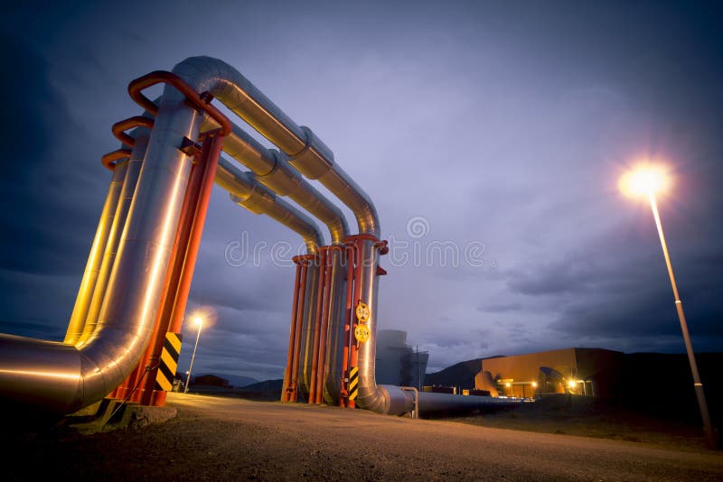 Geothermal energy pipeline stock image. Image of pipeline - 27809677