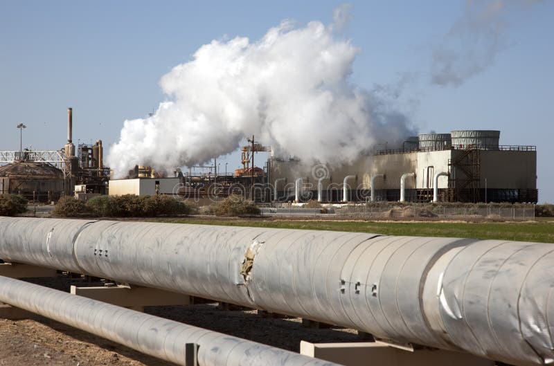 Geothermal Energy Plant California Stock Image - Image of steam ...