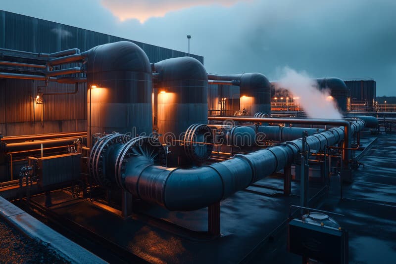 Geothermal Facility with Multiple Geothermal Wells and Power Generation Units. a Diverse ...