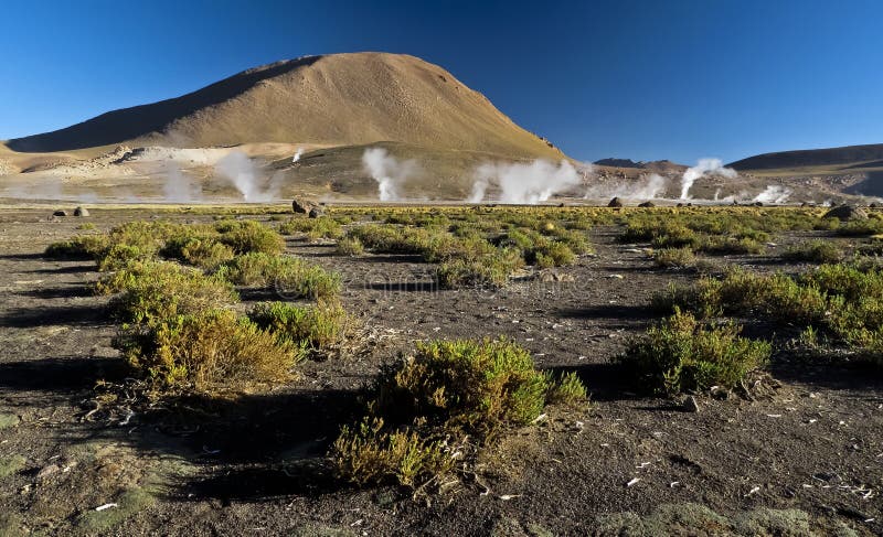 Geothermal field stock image. Image of heat, active, chili - 24019289