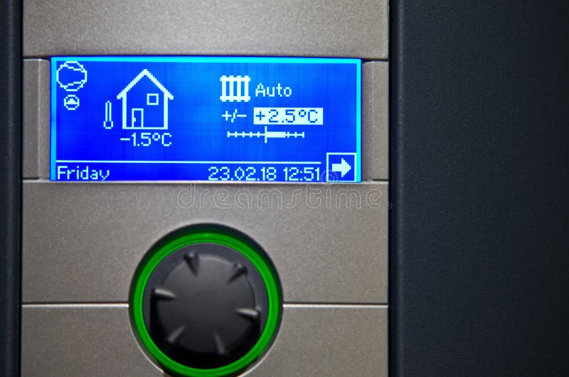 Geothermal Heating Furnace Control Panel Foto de Stock - Imagem de ...