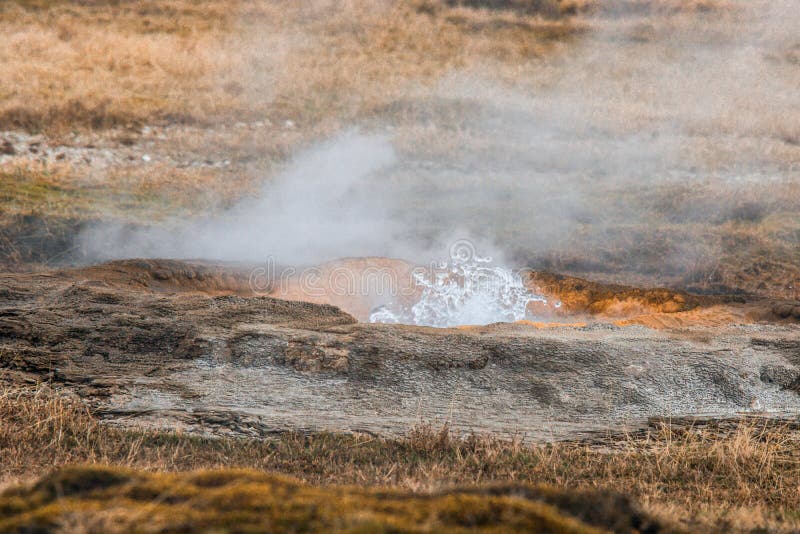 Geothermal Nature in Iceland Stock Photo - Image of mountain, geology ...